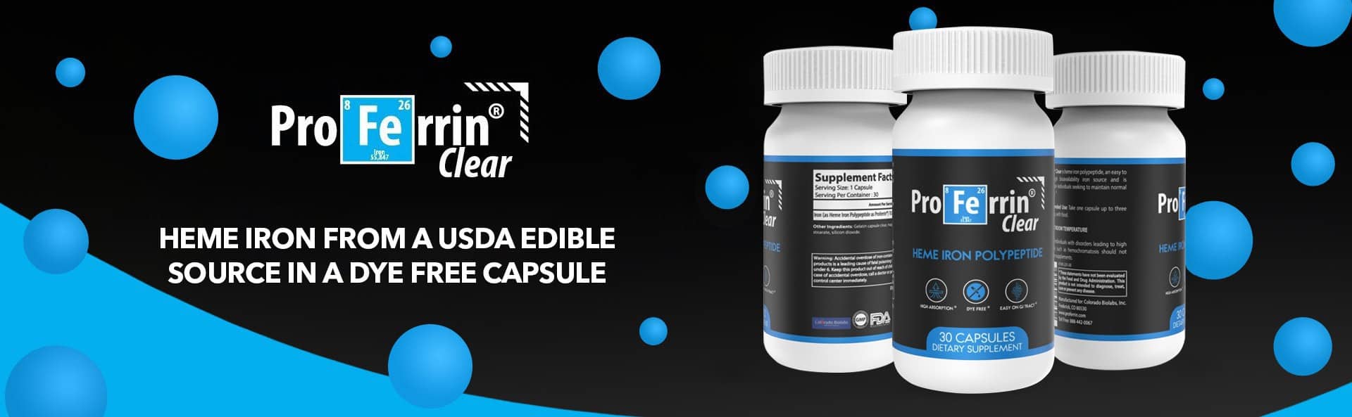 The science behind our products Proferrin Clear 3D mockup