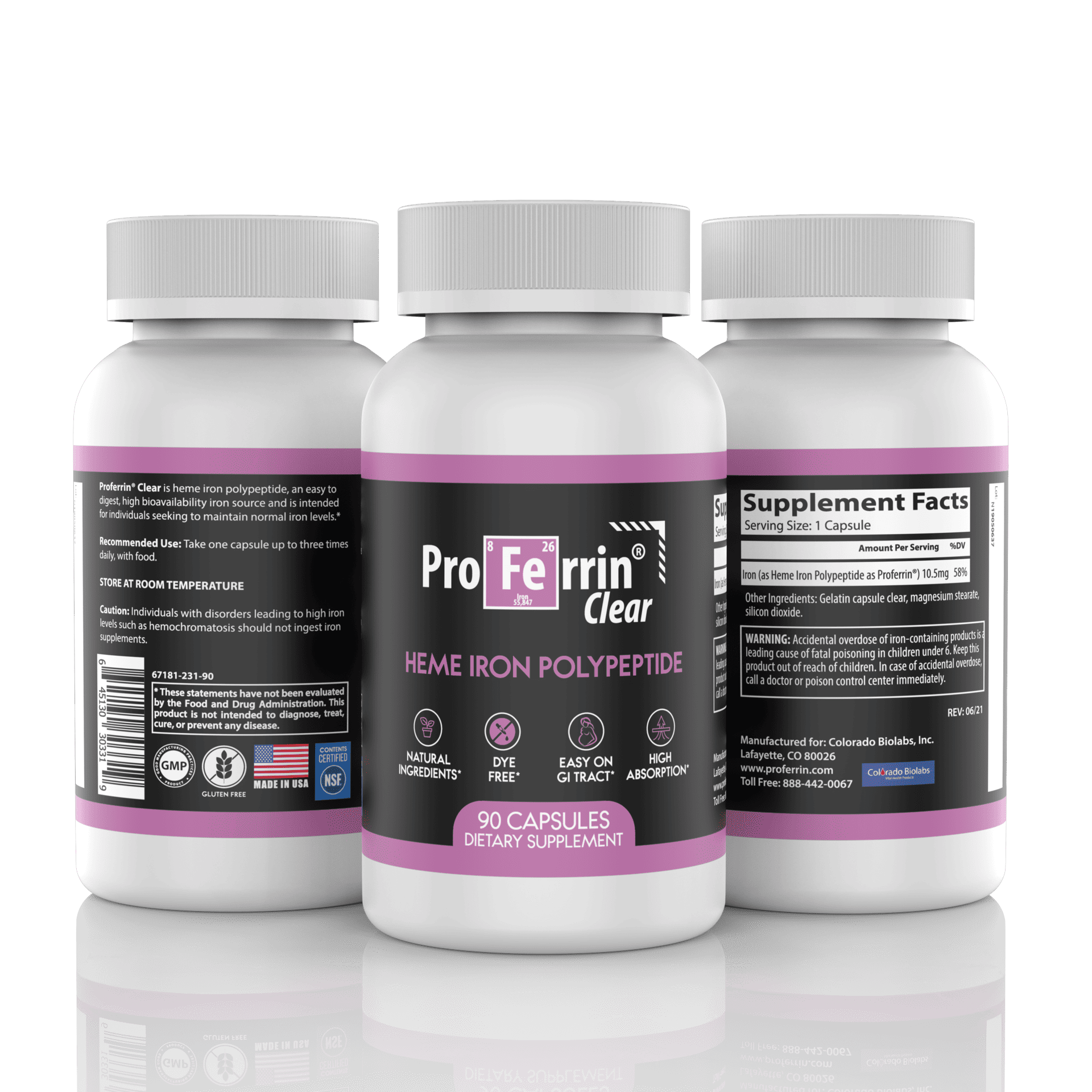 The science behind our products Proferrin® Clear 90ct