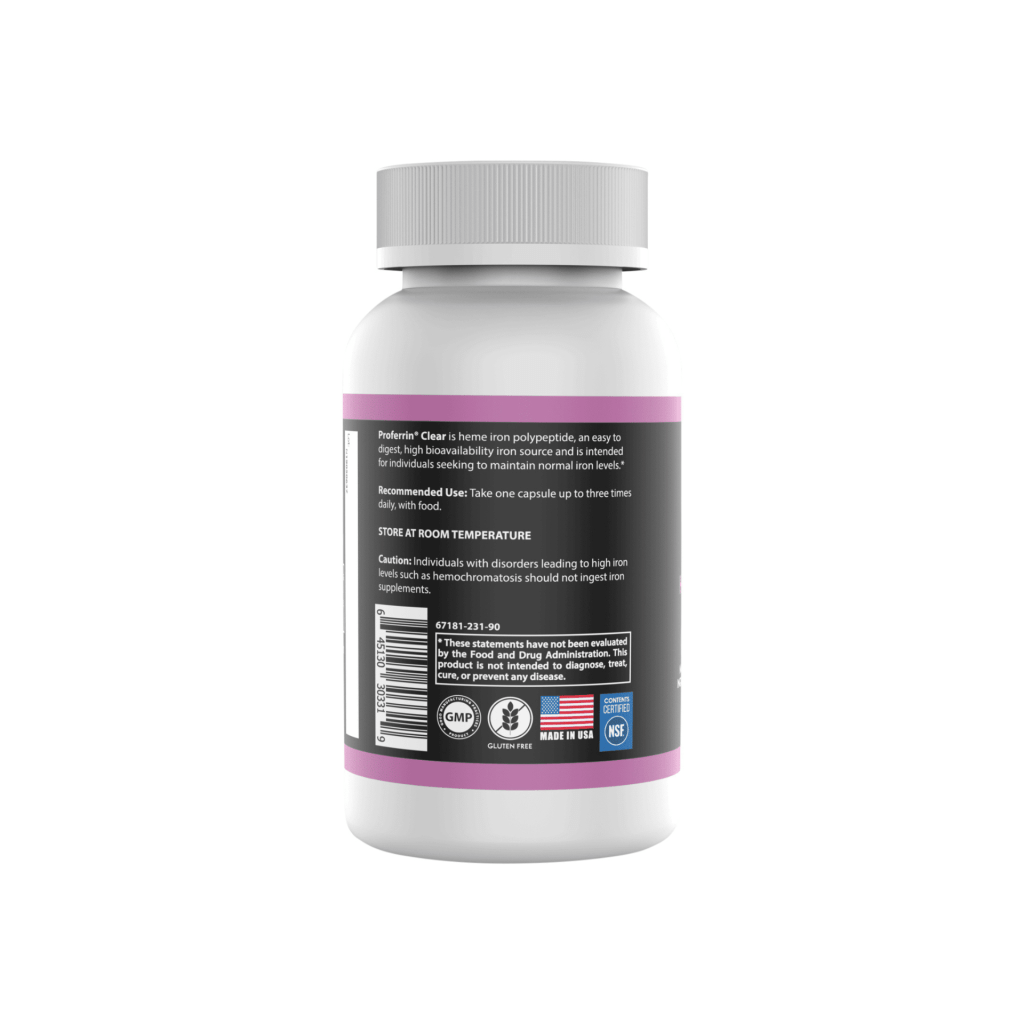 The science behind our products Proferrin® Clear 30ct & 90ct